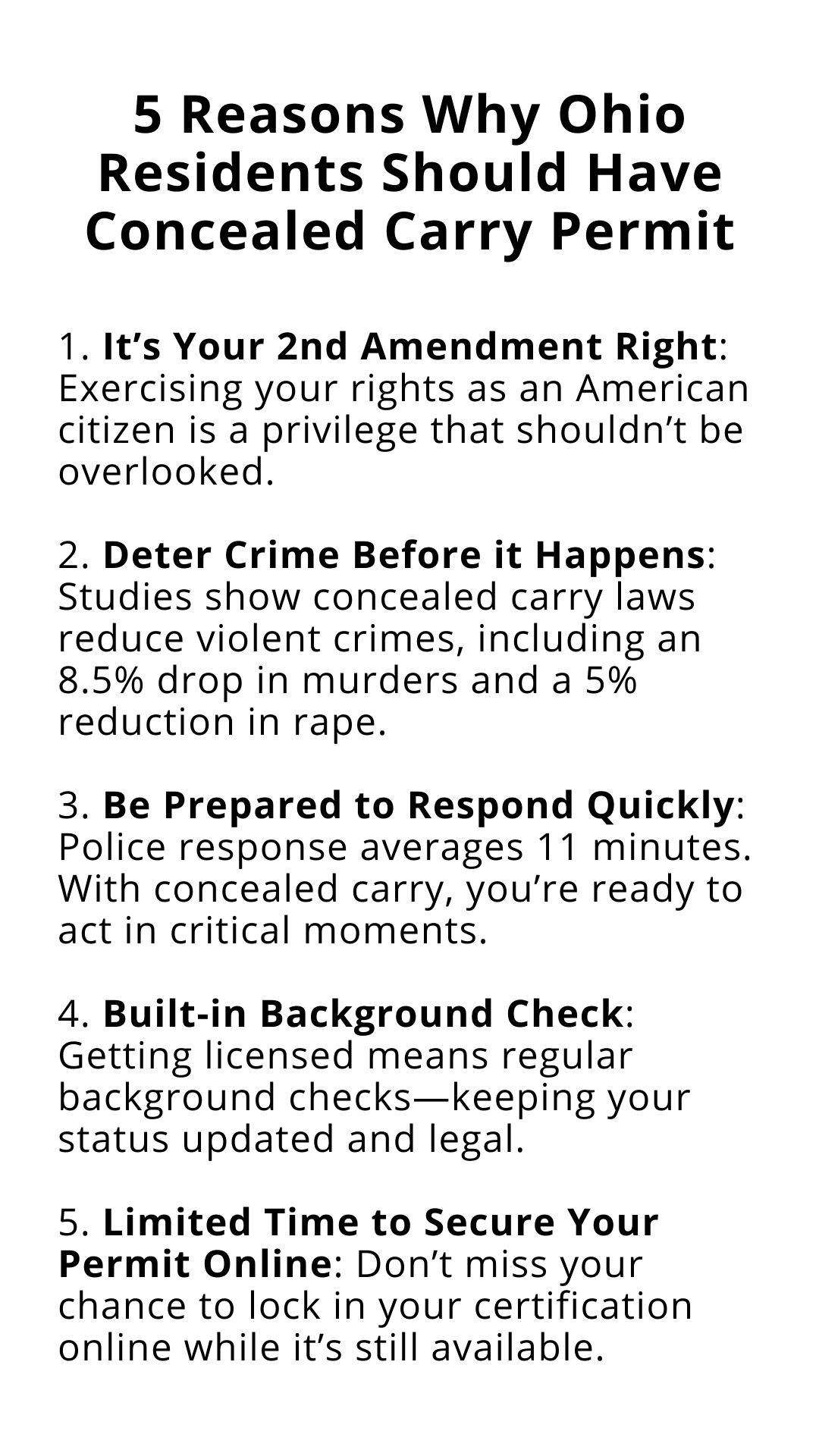 ###OHIO CONCEALED CARRY – Get The Permit Now