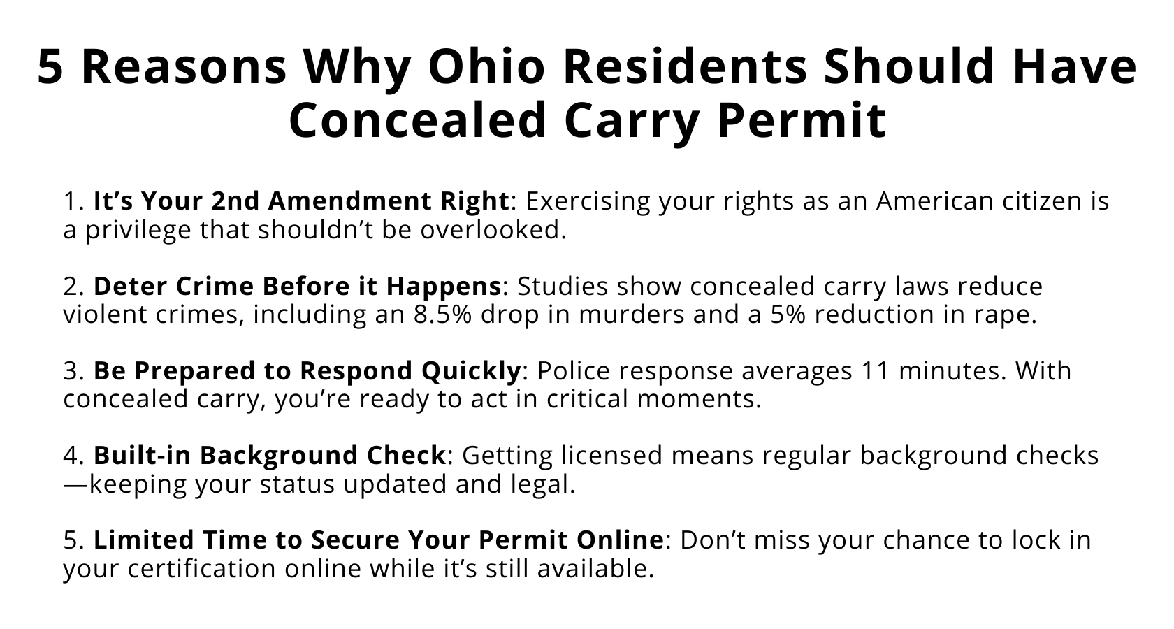 ###OHIO CONCEALED CARRY – Get The Permit Now